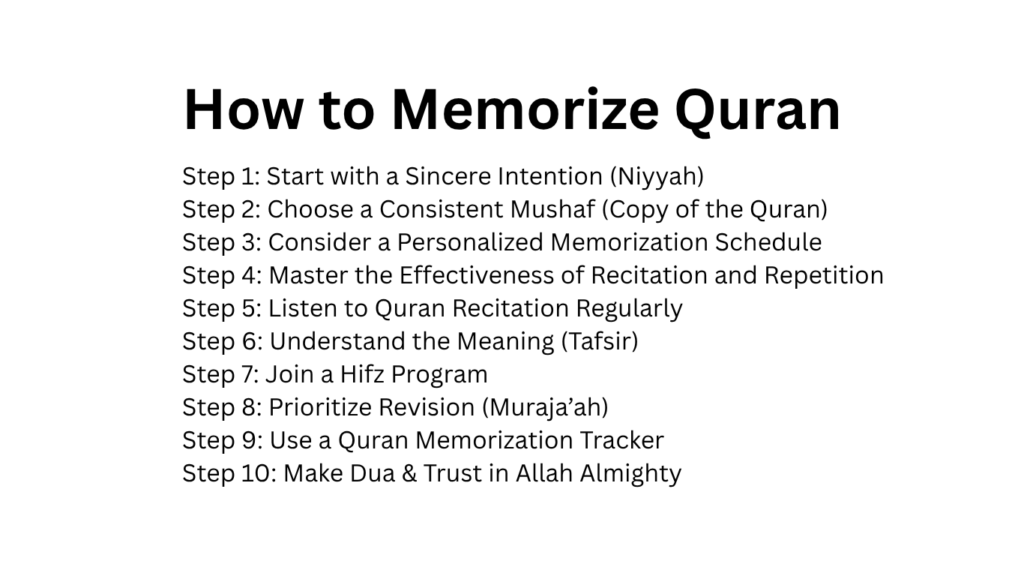 How to Memorize Quran: A Comprehensive Guide to Hifz Success